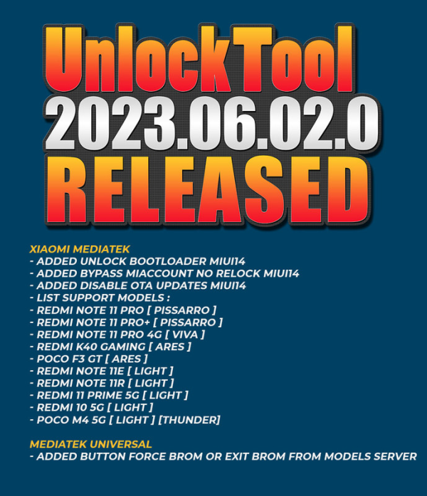⭐️ جدید ترین آپدیت آپدیت UnlockTool_2023.06.02.0 | آی سی اینفو